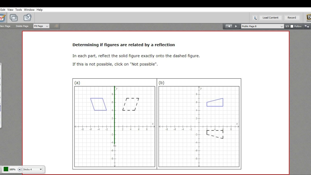 Determining if figures are related by reflection