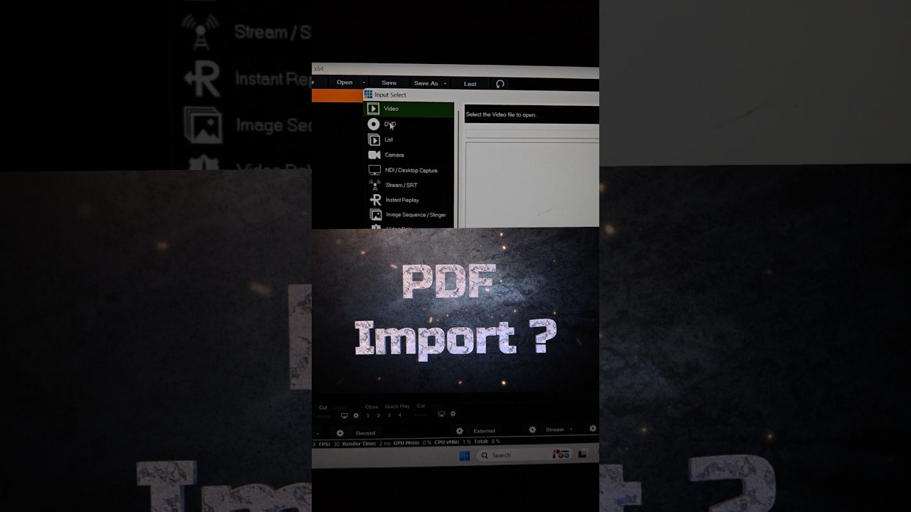 PDF Import in vMix 💻 | 1 Minute Me Seekho #vMix #vMixTutorial #LiveStreaming #PDFImport #vMixTips