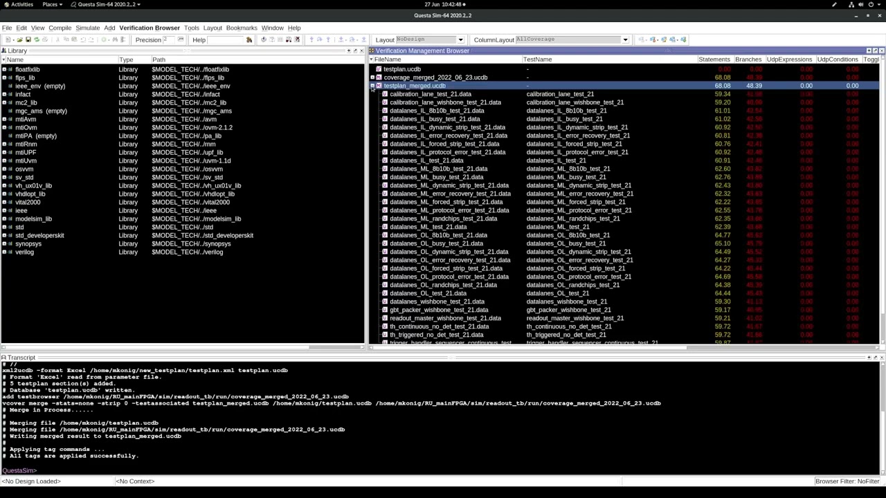 Importing and using a Testplan in Questa