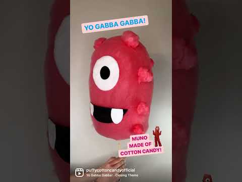 MUNO OF YO GABBA GABBA MADE OF COTTON CANDY!
