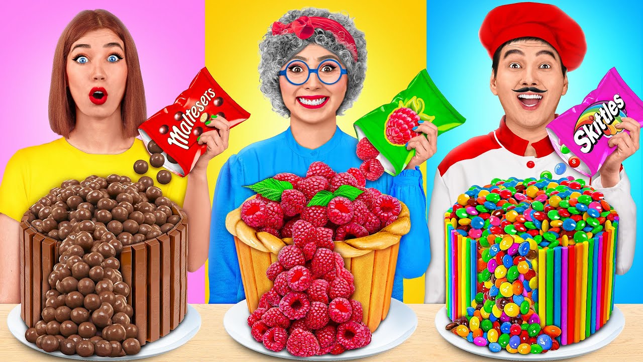 Reto De Cocina Yo vs Abuela | Desafío de Decoración de Pasteles por Multi DO Challenge