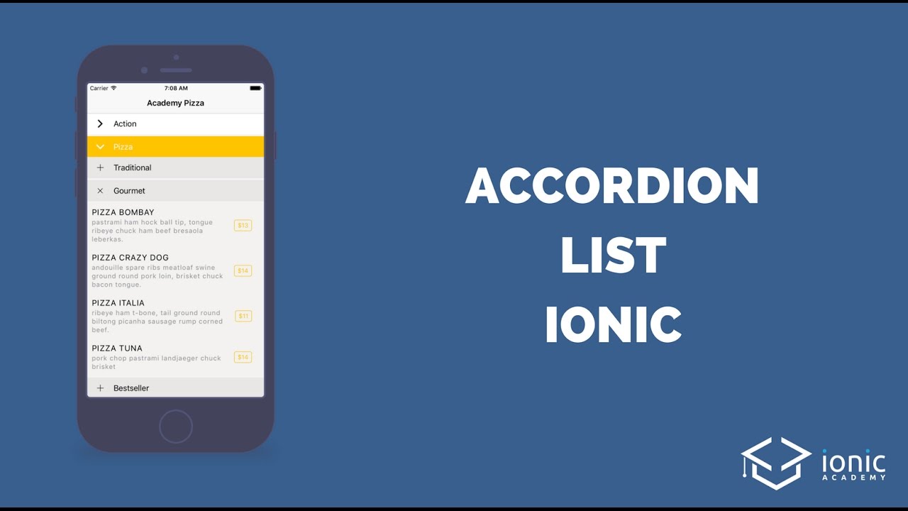 Accordion List with Ionic
