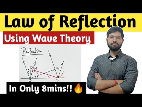 Law of reflection by Huygen's wave theory | Proof of Law of reflection by wave theory | Abhishek sir