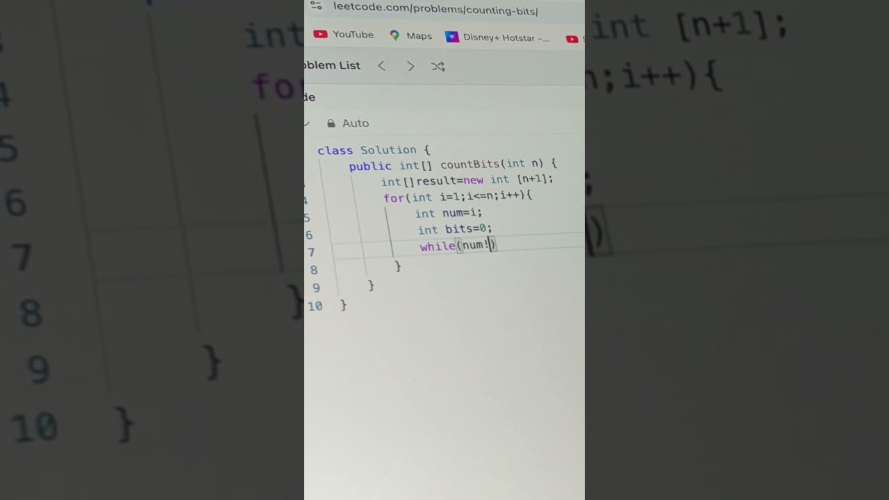 Day 241 : LeetCode #338 | #300daysofcode  #correctcoding #leetcode #java #programming #dsa #coding