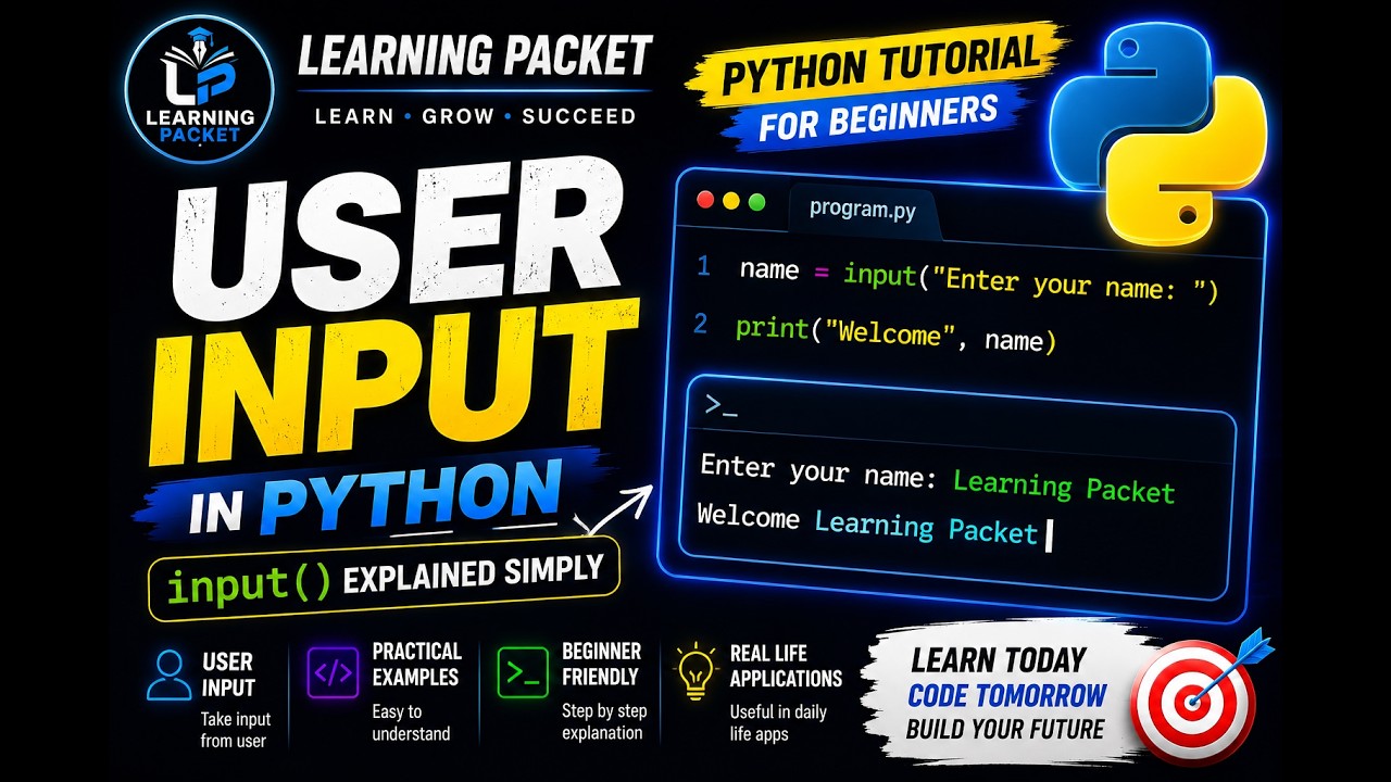 User Input in Python Explained Simply | Python Tutorial for Beginners