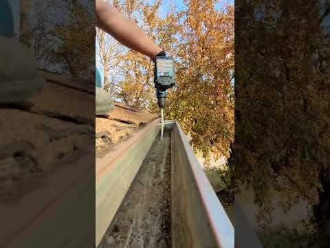 Fastest way to clean a gutter downspout clog | the gutter guy #shorts