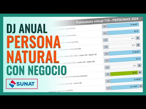 Declaración jurada anual 2023 Sunat | Persona natural con negocio