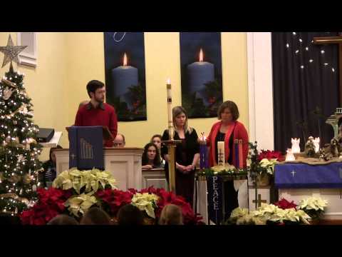 Dec 24 2014 - The Griffeth Family light the Advent Candles-Family Service