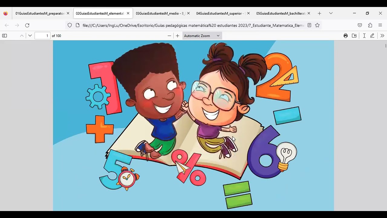 GUÍAS PEDAGÓGICAS DE MATEMÁTICA PARA ESTUDIANTES 2023 - 2024