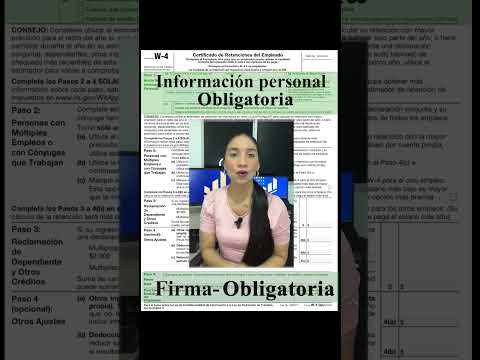 W4 Formulario de impuestos W-4. Pasos rápidos 1 y 5 #w4 #irs #retención