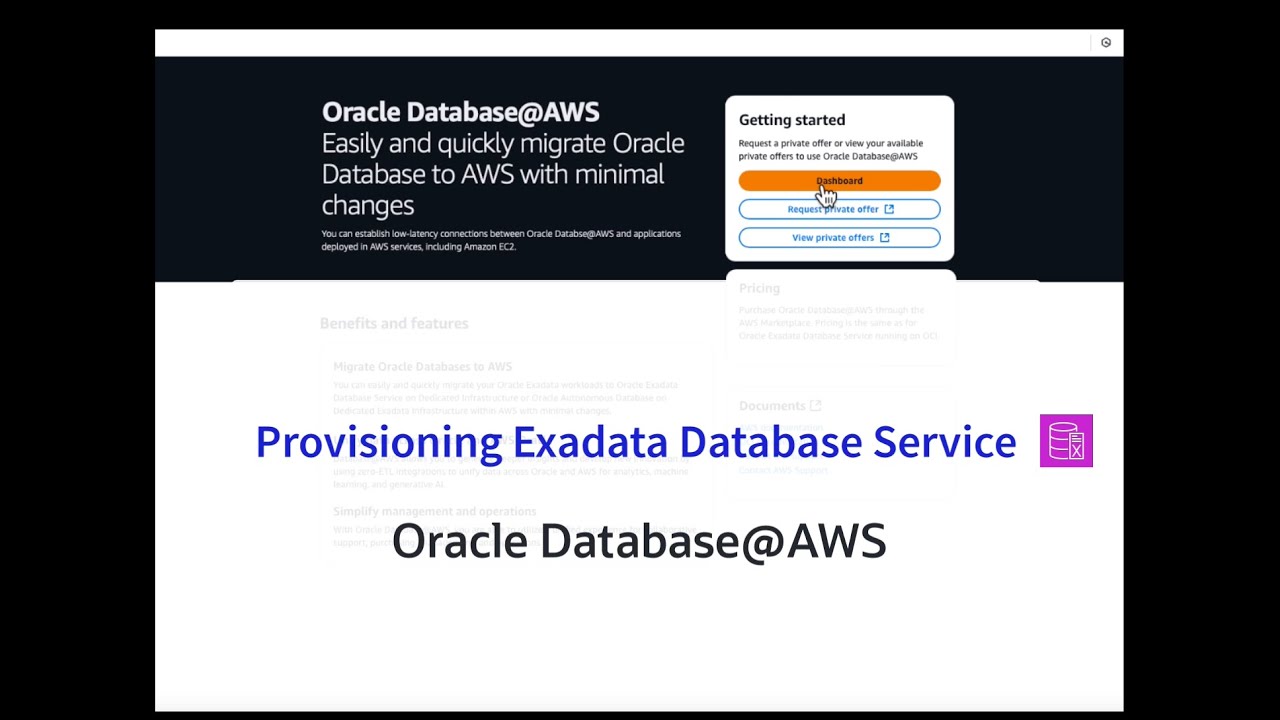 Provisioning Exadata Database Service in Oracle Database@AWS