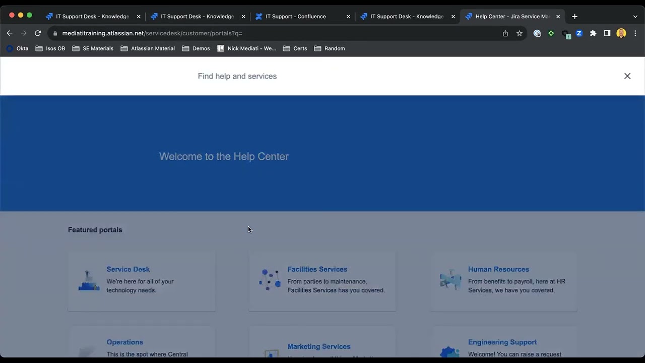 knowledge Base and Customer Portal Search Functionality Demo