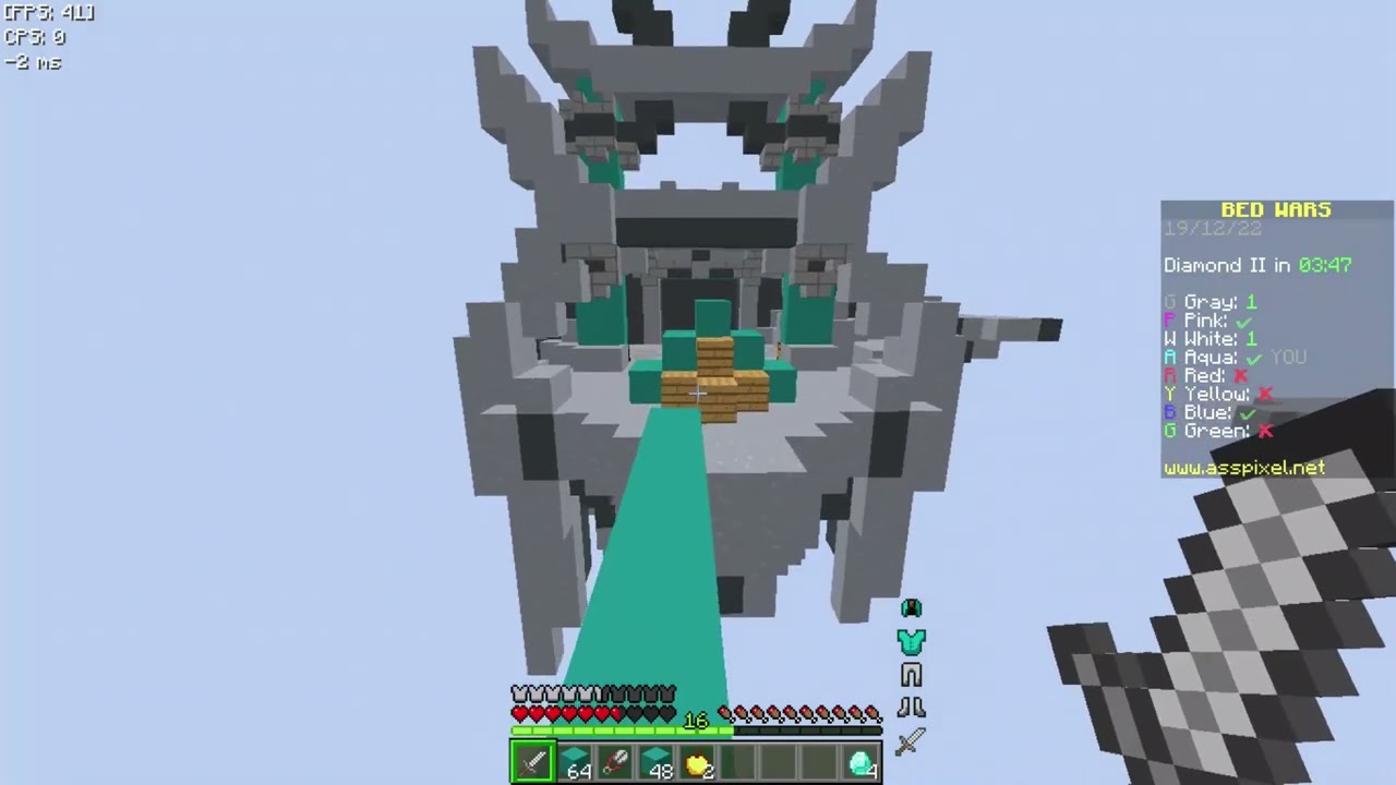 Minecraft Bedwars Pvp Gameplay (EaglerCraft)