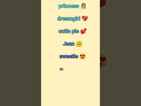 nickname for girlfriend 👸 ll most popular gf nickname #nicknames ll gf ko kis name se pukare