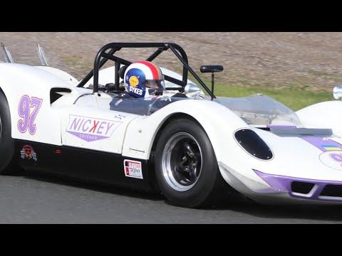 Adam Sykes driving a 1964 McLaren-Chevrolet M1A at Aintree - 29/04/2023