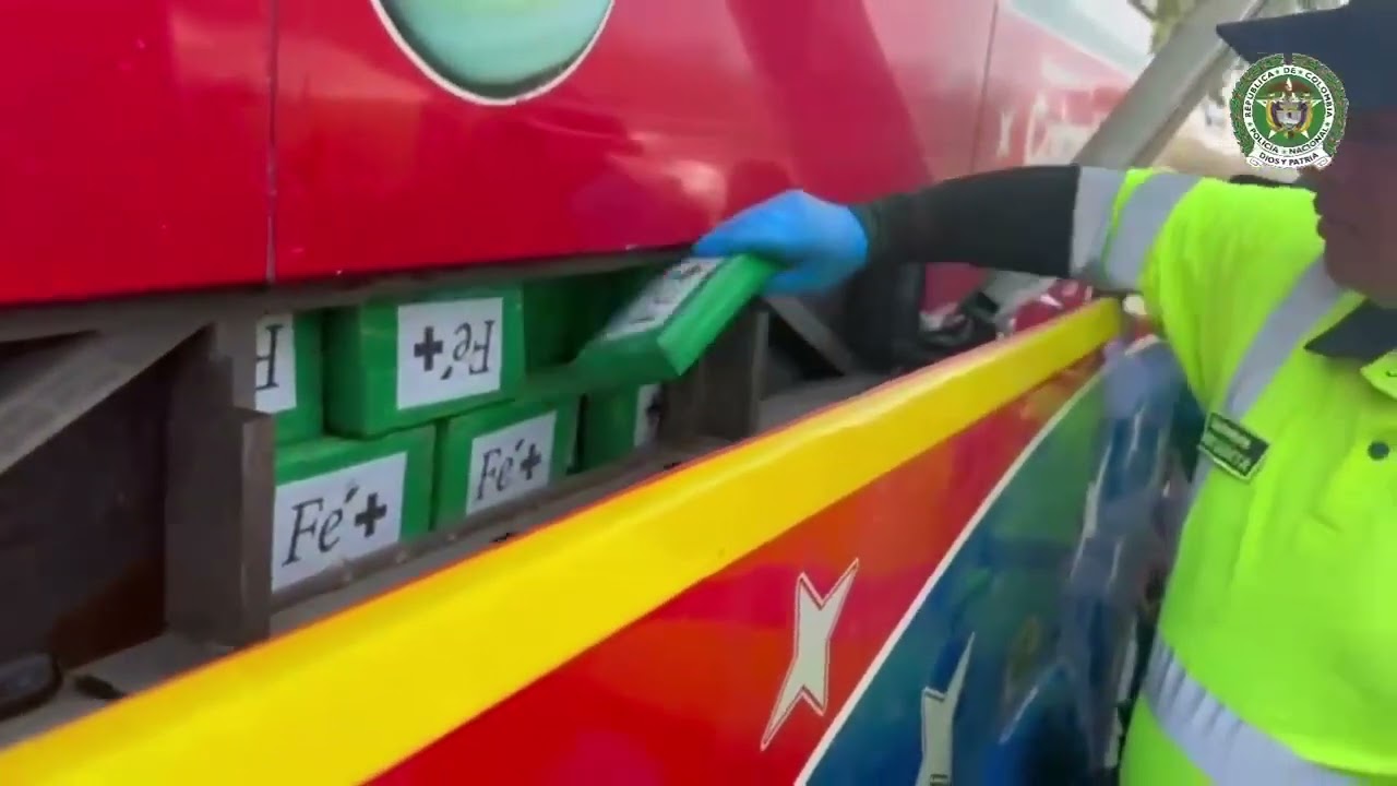 Descubren un 'narcobus' con 635 kilos de cocaína en dirección a La Guajira