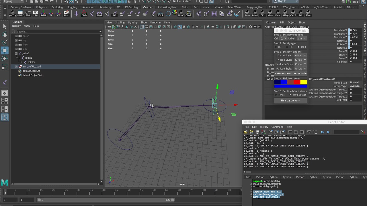 Basic Auto Rigging in Maya with Python (Part 8)