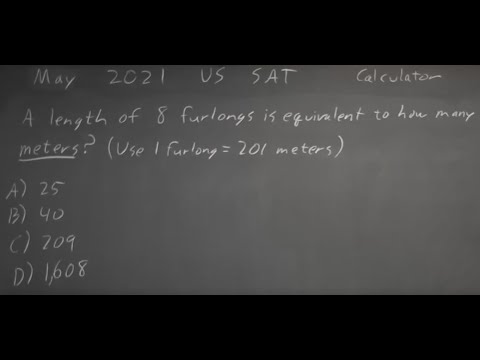 May 2021 US: Convert units furlongs #4-3