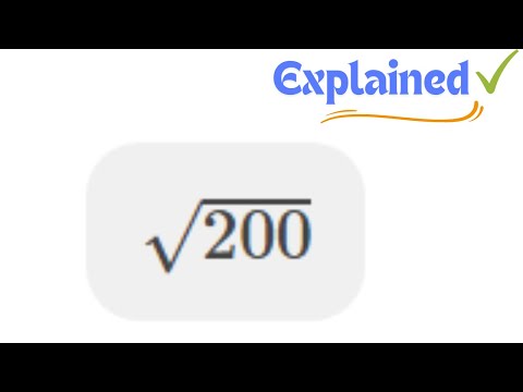 sqrt(200), square root of 200 simplify