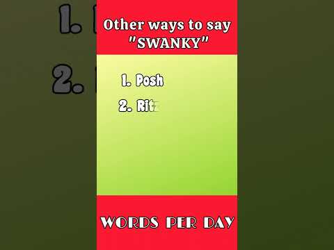 Another word for "SWANKY" #englishlearners #englishlearning #youtubeshorts