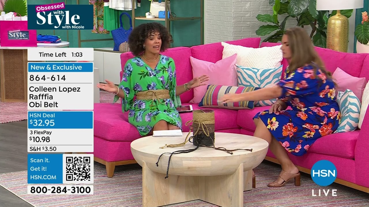 Colleen Lopez Rafffia Obi Belt