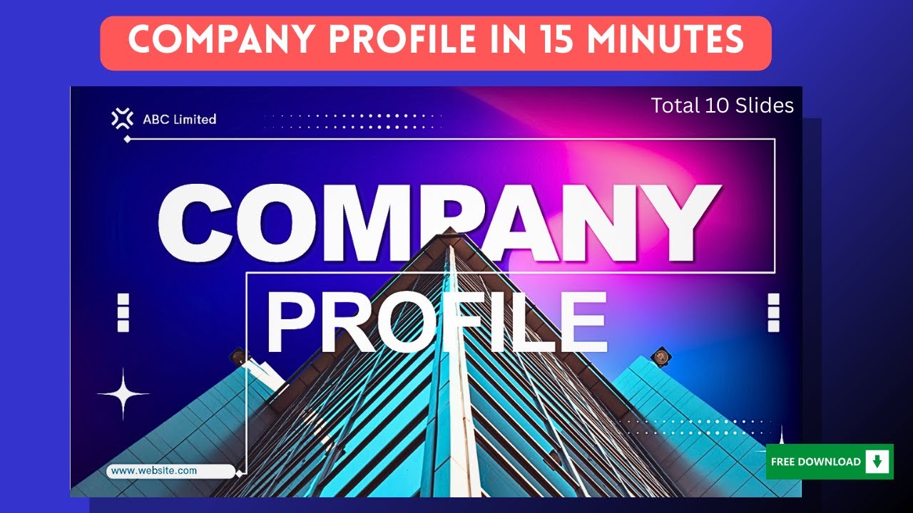 Make a Stunning Company Profile in PowerPoint | Step-by-Step Tutorial + Free Template Download