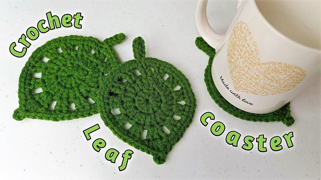CROCHET COASTER | HOW TO CROCHET LEAF COASTERS | LEAF TUTORIAL | CROCHET FOR BEGINNERS