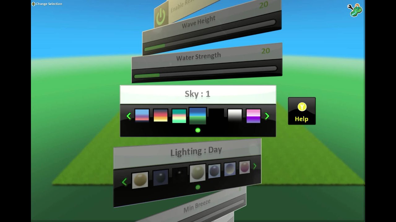 Kodu Guide - World lighting and sky colour