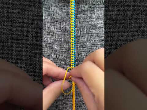 DIY Lark's Head Knot Bracelet | Make Bracelets with Macrame Thread #shorts