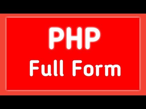 What is the full form of PHP?