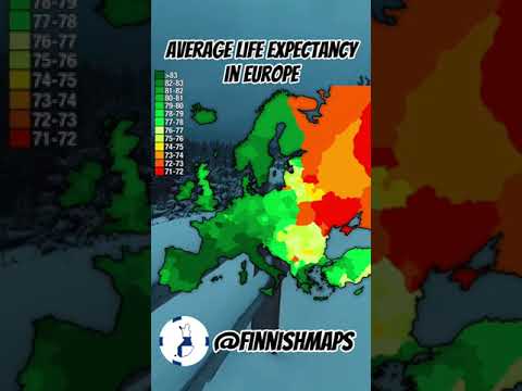 Average life expectancy in Europe