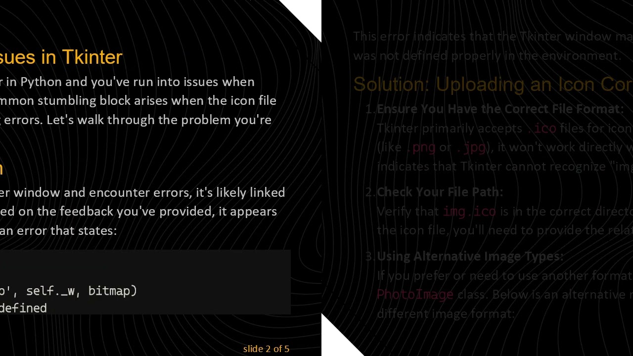 Resolving Tkinter Icon Upload Issues: A Guide for Python Developers