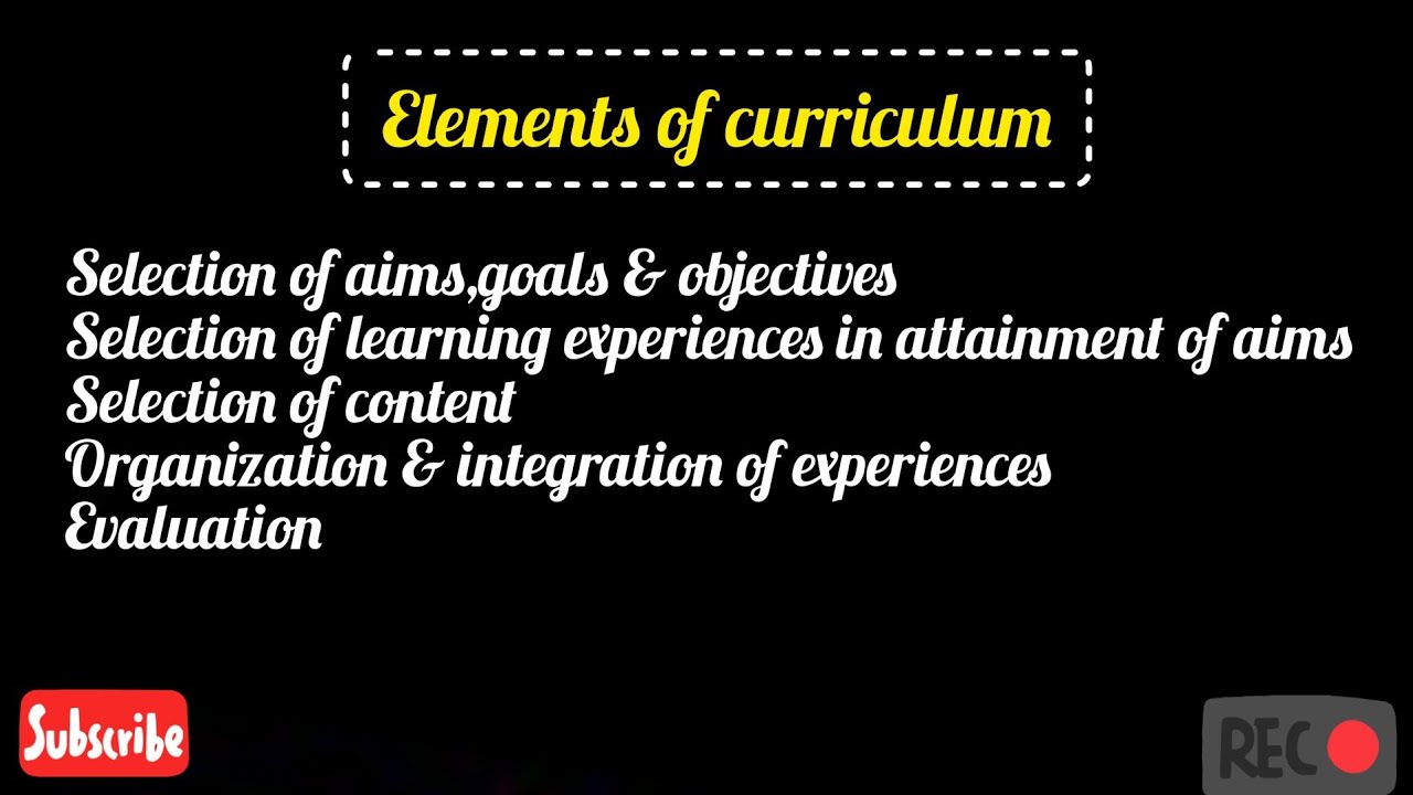 Elements of curriculum unit 1 course 8603