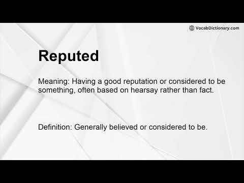Reputed Meaning