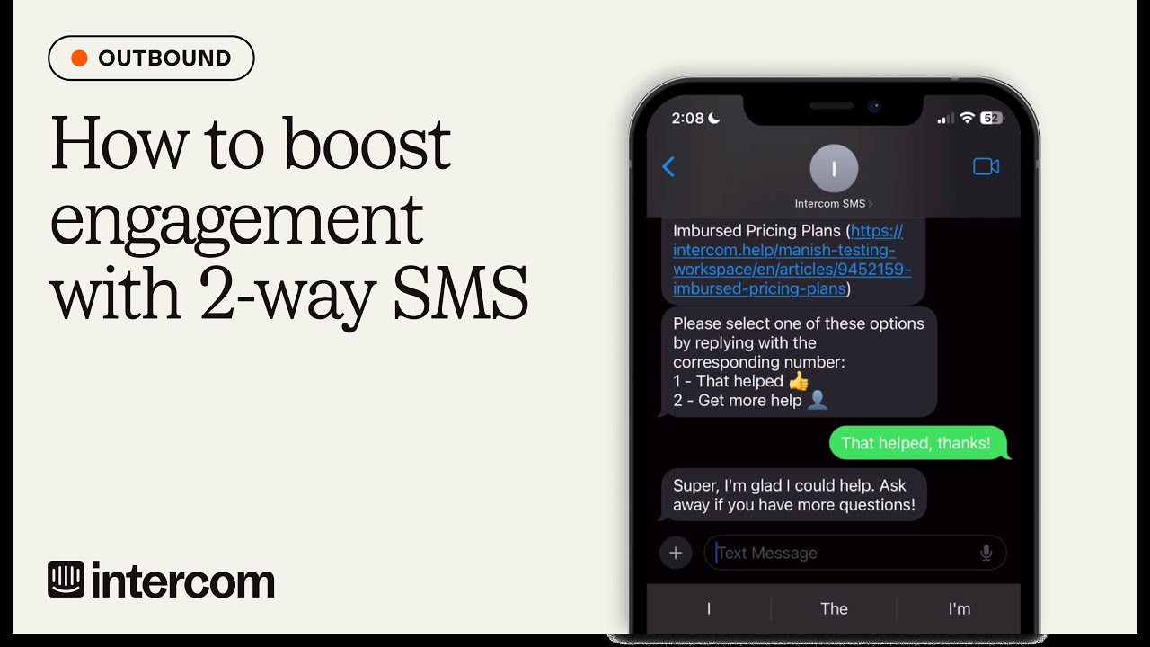 How to boost engagement with 2-way SMS in Intercom
