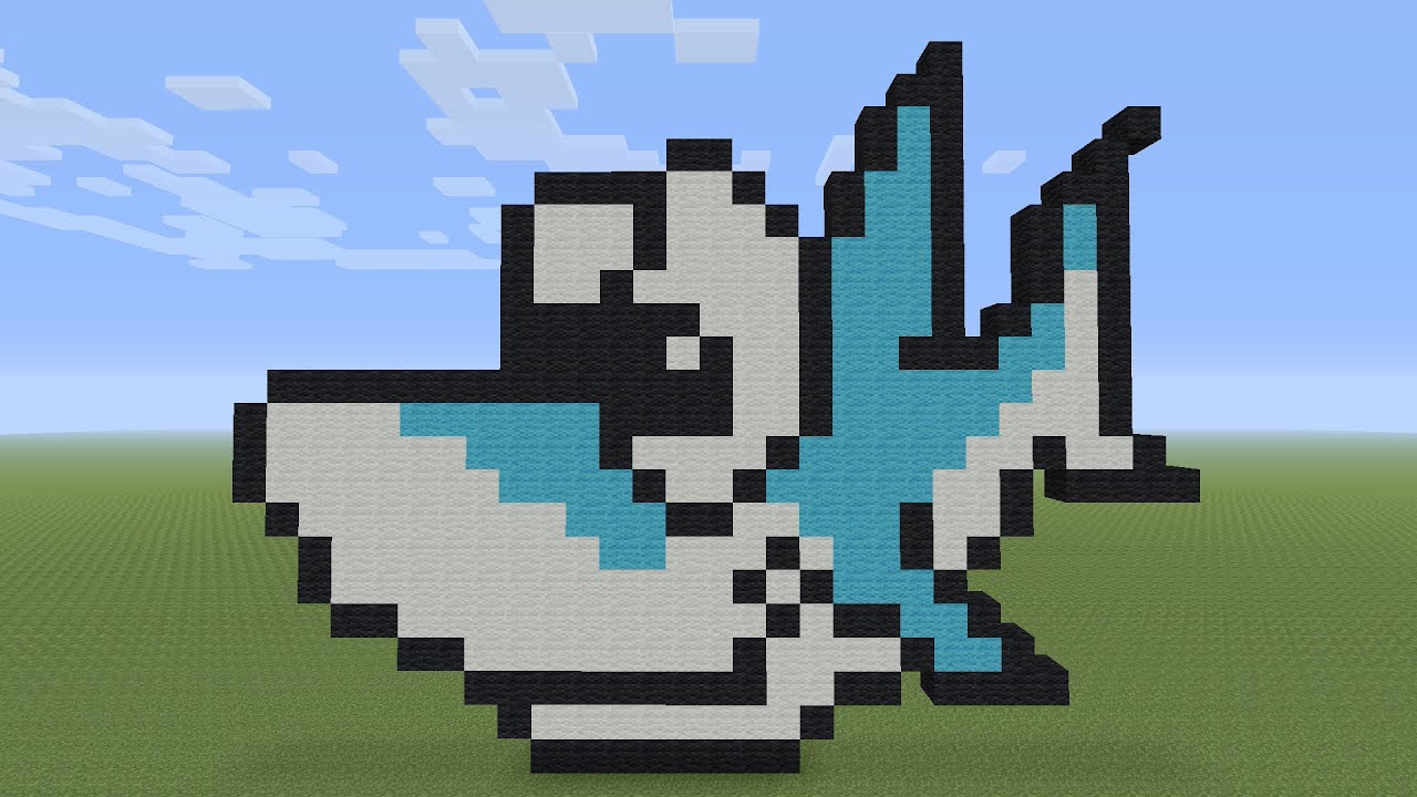 Minecraft Pixel Art - Cartoon Shark