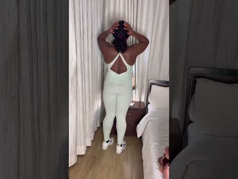 GRWM for the gym🫶💚Jumpsuit Edition #gymootd #activewear