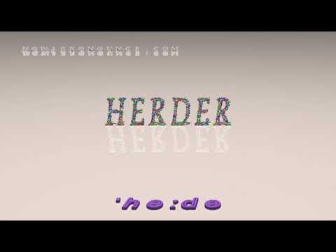 herder - pronunciation + Examples in sentences and phrases
