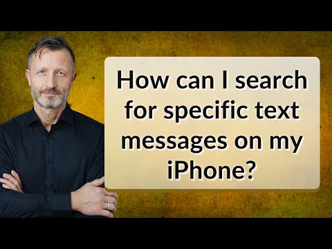 How can I search for specific text messages on my iPhone?
