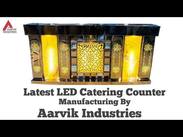 Display And Catering Counter - Latest Design Of Stainless Steel LED ...