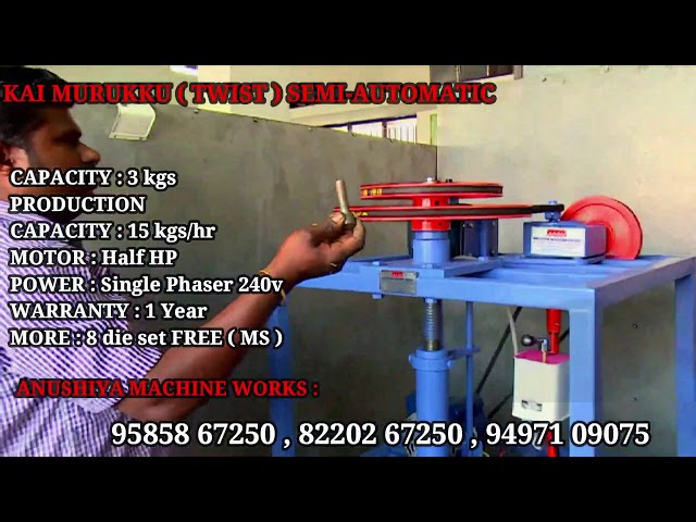 Murukku Making Machine - semi Automatic Murukku Making Machine ...