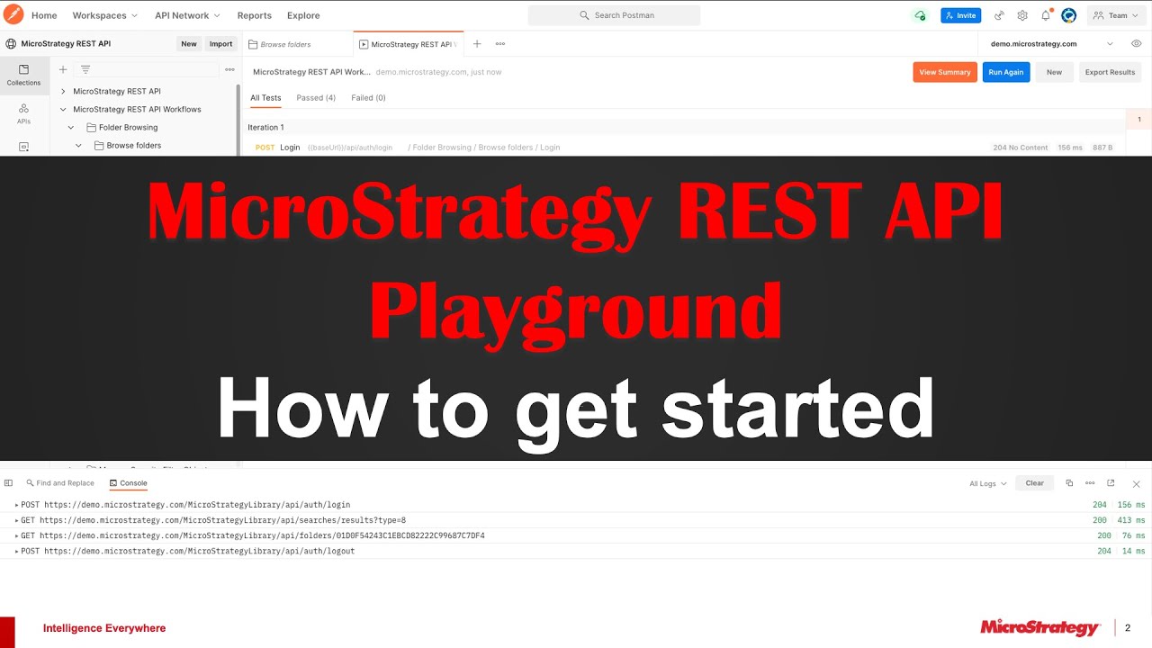 Get Started with MicroStrategy REST API Playground