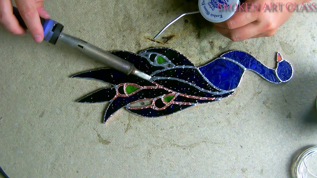 Peacock stained glass time lapse