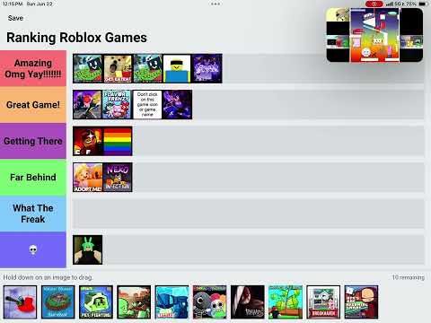 Ranking Roblox games but Iβm stupid part 1 (my opinion)