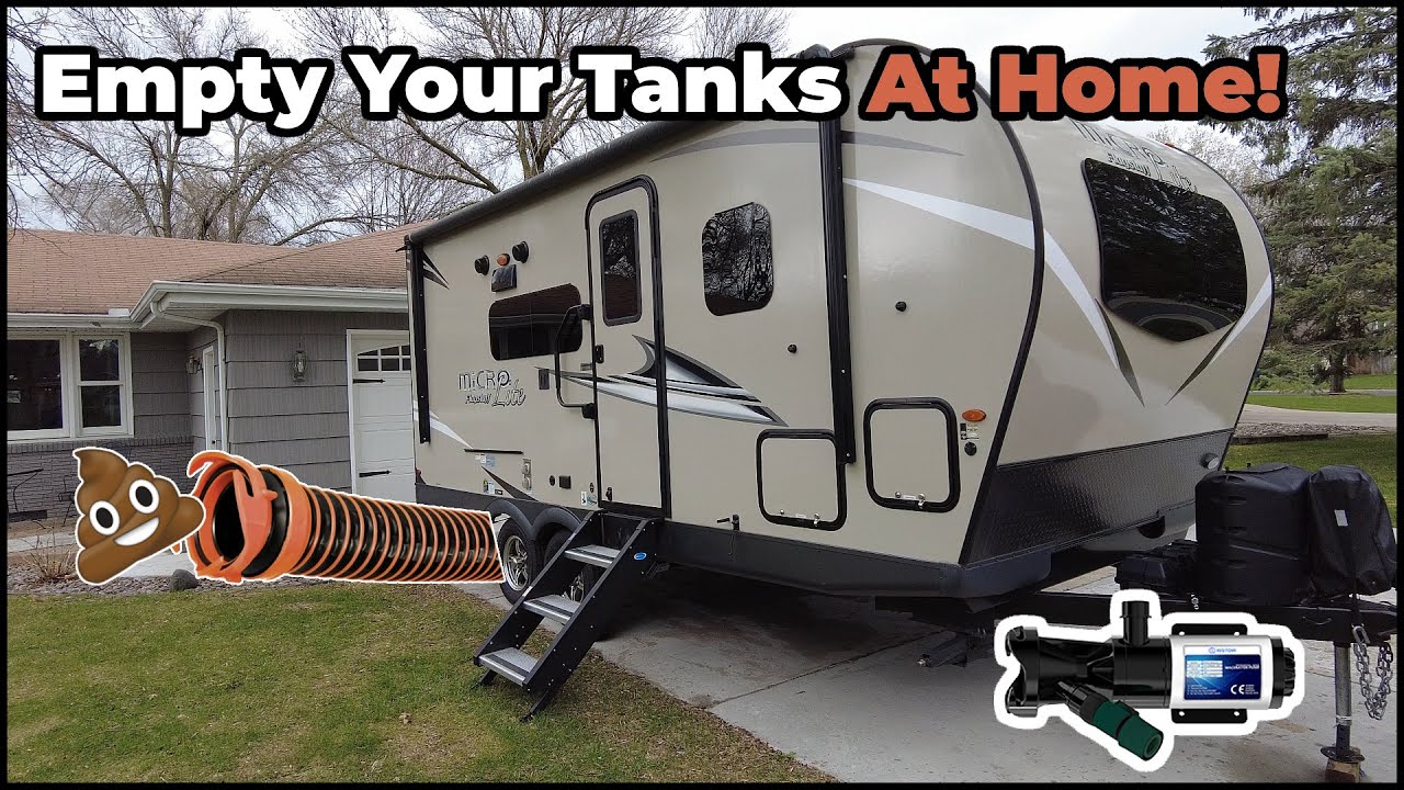 How to use a RV Macerator Pump to empty holding tanks at home!