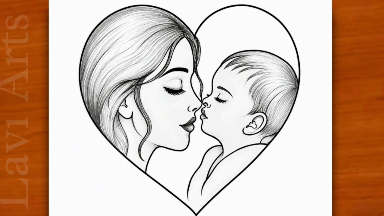 Happy Mother's day - Mother's day Gift | Mother's day card drawing | Mother's day drawing