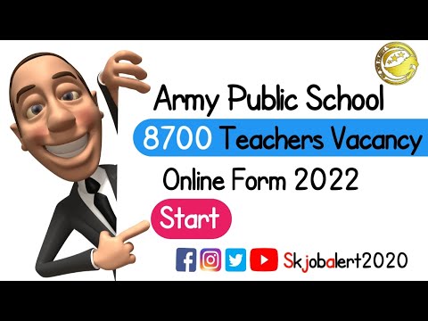 Army Public School Recruitment 2022 || How to Apply Online for 8700 TGT, PGT, PRT Teachers Vacancy