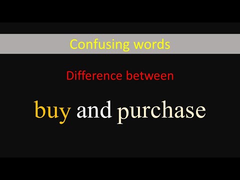 | Confusing words| Difference between buy and purchase | Meaning & sentences |