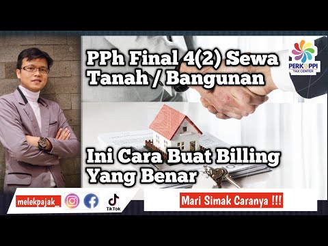 Cara Buat Billing PPh Sewa Tanah atau Bangunan