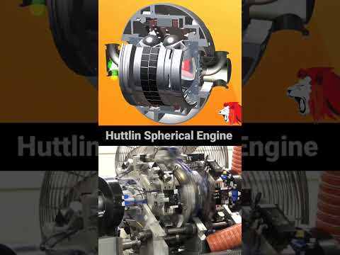 Huttlin Spherical Engine / combustion cylinder rotary engine work #technology #machine #engineering